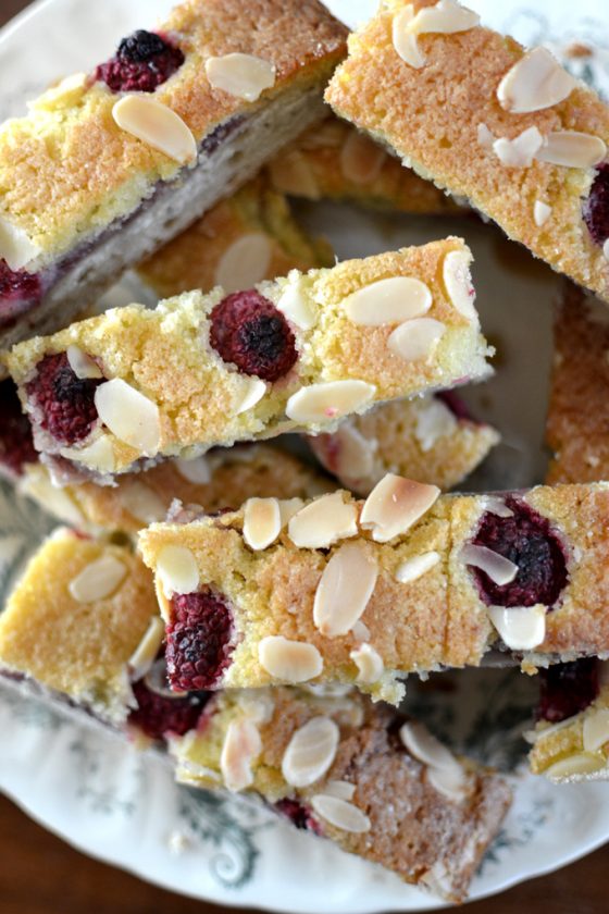 Raspberry & Almond Sourdough Traybake