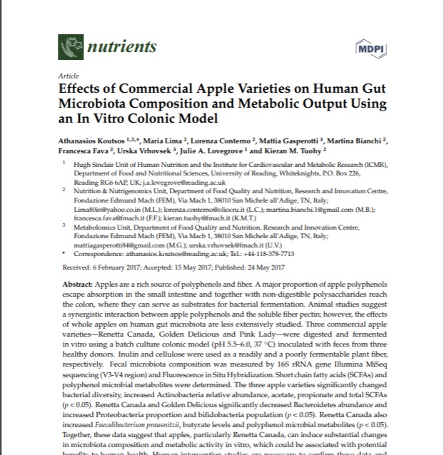 Effects of Commercial Apple Varieties on Human Gut Microbiota ...